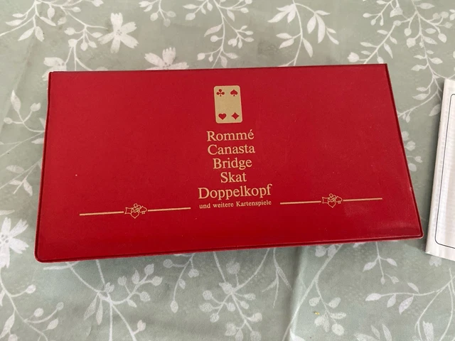 KARTENSPIEL-SET ROMMÉ CANASTA Bridge Skat Doppelkopf – mit Anleitung ...