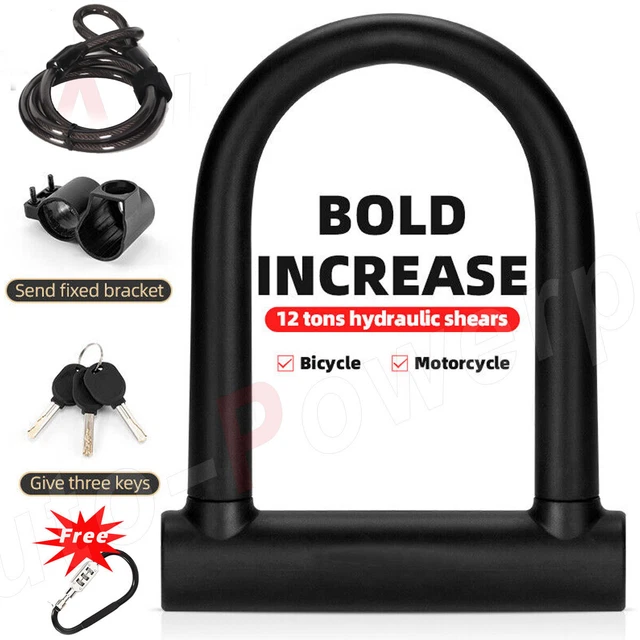 HEAVY DUTY BIKE U Lock Anti-theft Cycling Motorcycle Bold Lock ...