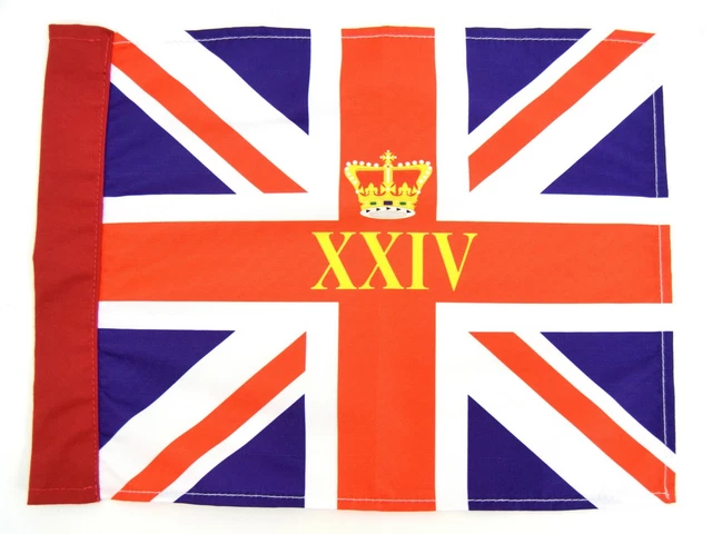 BRITISH ARMY 24TH Foot Regiment Queens Colours Flag Regimental Flags ...