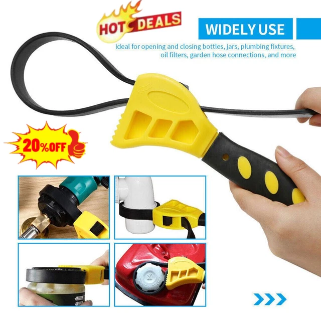 BELT WRENCH OIL Filter Puller Strap Spanner Chain Wrench Strap Opener ...