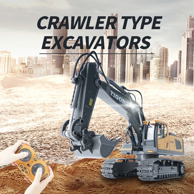 1:24 REMOTE CONTROL Excavator RC Truck Construction Engineering Digger ...