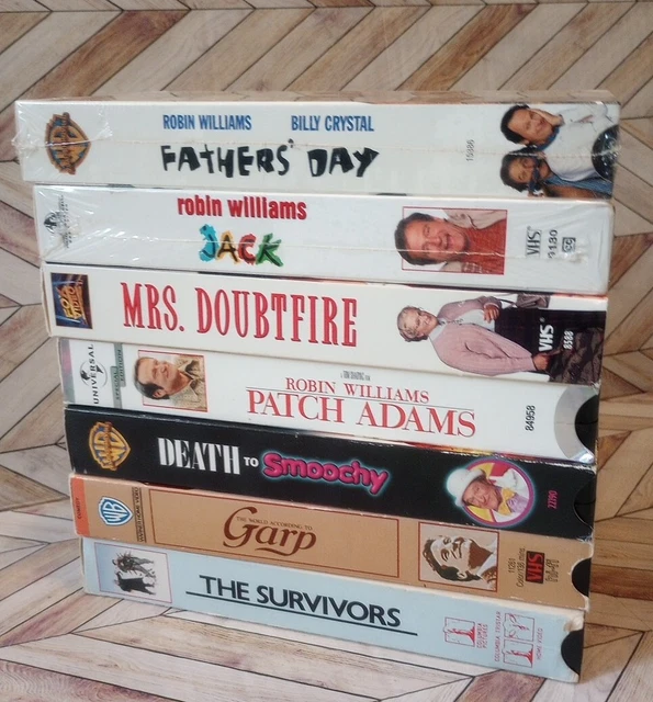 ROBIN WILLIAMS VHS Lot (7 VHS) Smoochy Patch Jack Garp Doubtfire ...
