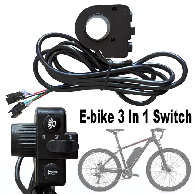 MOTORBIKE E-BIKE 3 In 1 Switch On-Off Button Three Gears Speed Shift ...