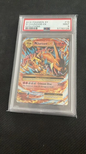 2016 POKEMON TCG M CHARIZARD / GLURAK EX Evolutions XY PSA9 Mega £54.78 - PicClick UK
