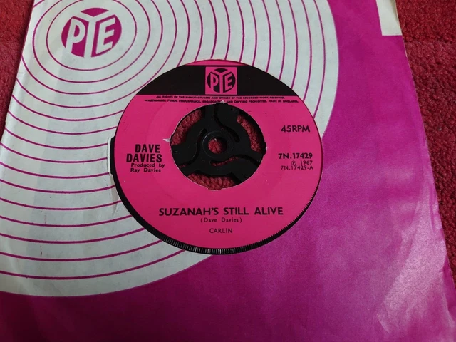 DAVE DAVIES - Suzanah's Still Alive 1967 Dinked 7" VG sounds great £0. ...
