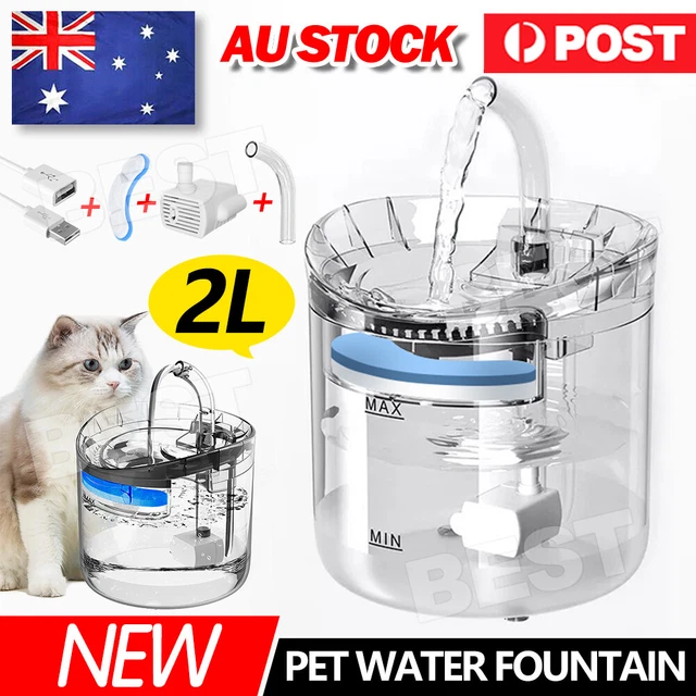 ELECTRIC PET WATER Fountain Cat Dog Automatic Sensor Drinking Dispenser ...
