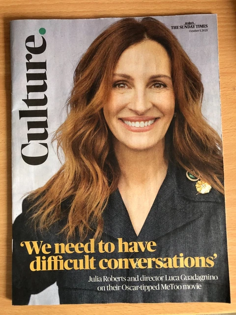 SUNDAY TIMES CULTURE MAGAZINE 5th OCTOBER 2025 JULIA ROBERTS £3.98 ...