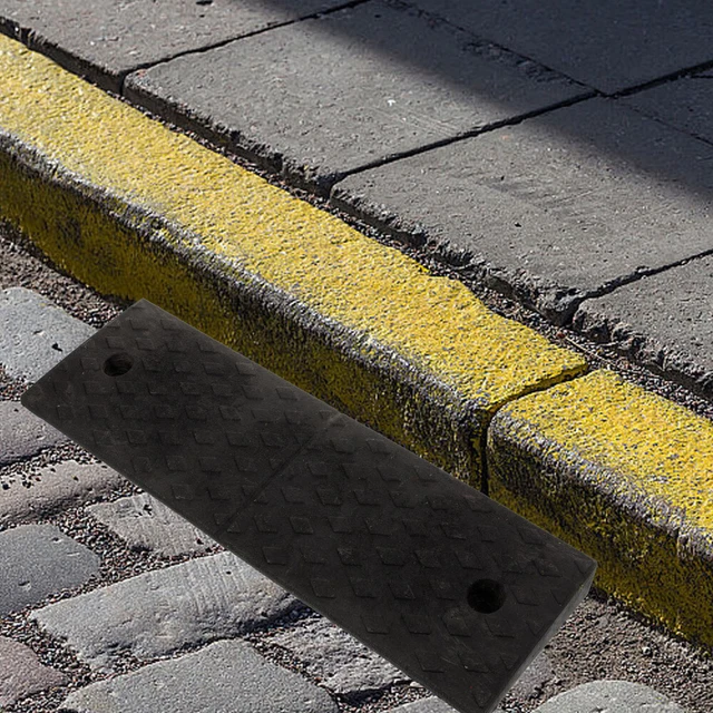 RUBBER SLOPE RAMP Rubber Threshold Ramp Portable Lightweight Outdoor ...