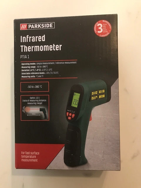 PARKSIDE INFRARED THERMOMETER fast surface temperature measurement £12. ...
