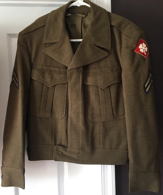 AUTHENTIC FOURTH 4TH United States Army Corporal Full Jacket Pants Wool ...