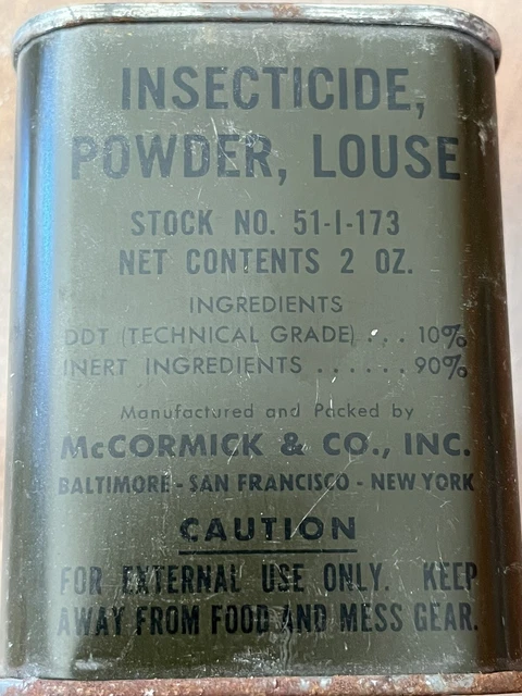 RARE US WW2 McCORMICK INSECTICIDE LOUSE ORIGINAL - MÉDICAL DEPARTMENT ...