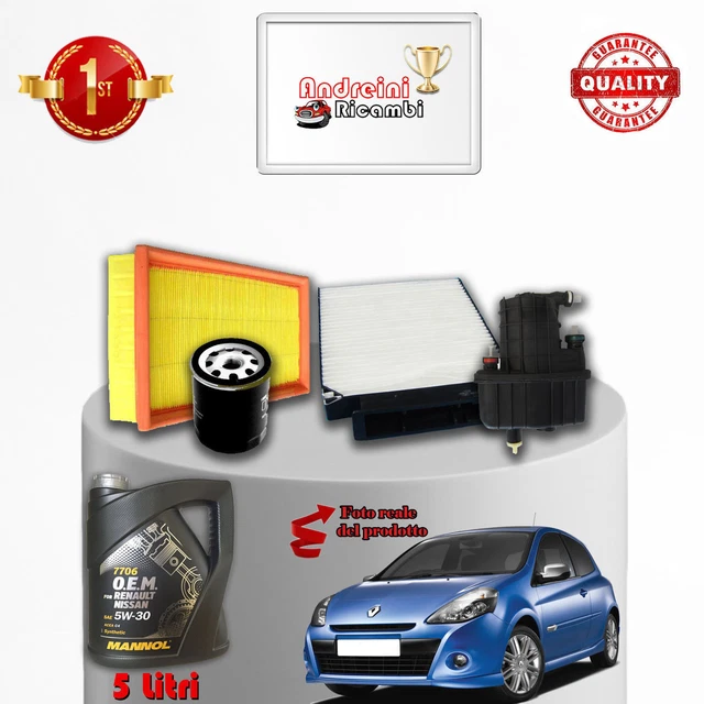 FILTRES KIT D'ENTRETIEN Et Huile pour Renault Clio III 1.5 DCI 63KW ...