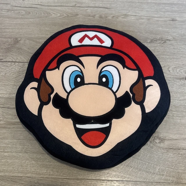 NINTENDO SUPER MARIO Mega Mario Head Plush Cushion 38cm X 36cm ...