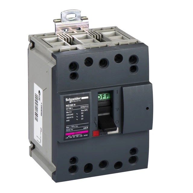 SCHNEIDER ELECTRIC COMPACT NG160H 3P3d TM25D Din Rail Circuit Breaker ...