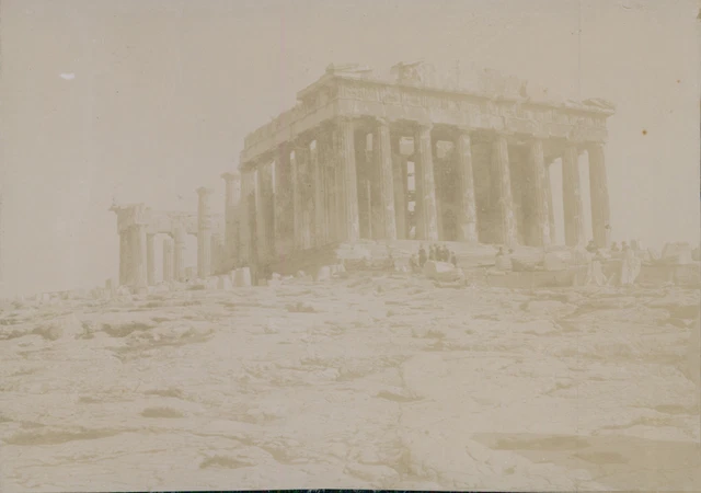 GRÈCE, ATHÈNES, ACROPOLE, Parthenon, ca.1900, Vintage citrate print ...