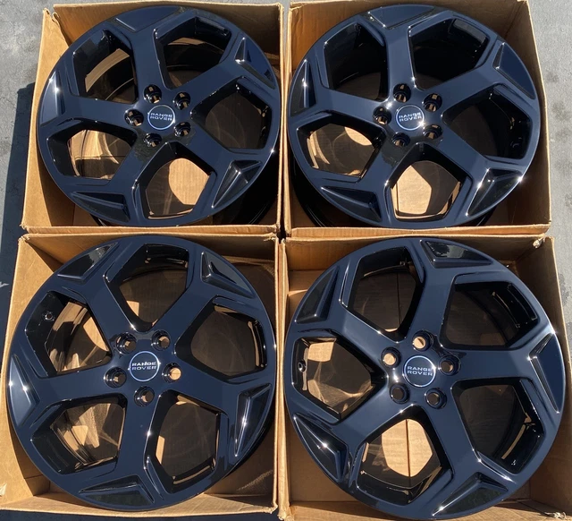 20& RANGE ROVER Factory Wheels Gloss Black Rims Sport OEM Set 72310 ...