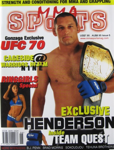 RARE 2007 MMA Sports Magazine #6 Dan Henderson B.j. Penn Jiu-Jitsu ...