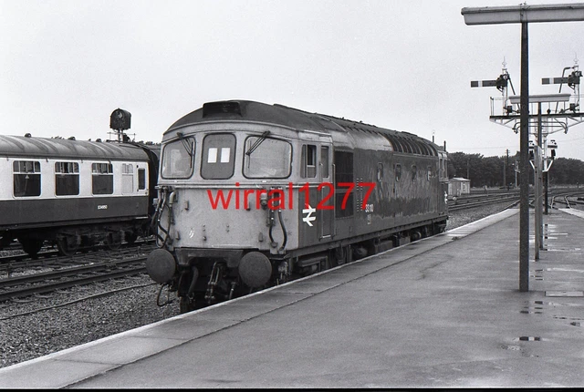 ORIGINAL RAILWAY PHOTOGRAPHIC negative Class 33 33110 at Weymouth £3.50 ...