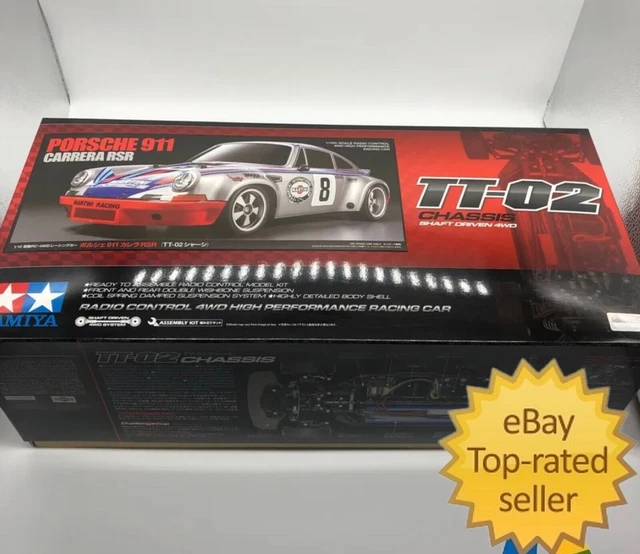 TAMIYA 1/10 RC Porsche 911 Carrera RSR (TT-02 chassis) 58571 Brand New ShipFedex £143.22 ...