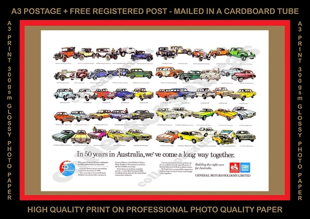 RARE HOLDEN 50 Years in AUSTRALIA 1976 Advert- A3 size PRINT + FREE ...