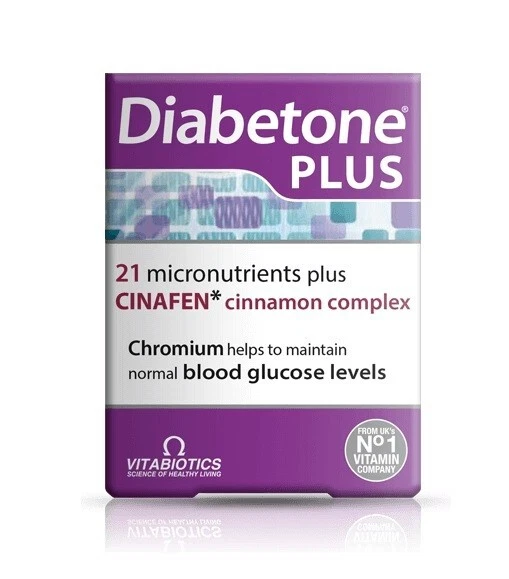 VITABIOTICS DIABETONE PLUS Cinafen Cinnamon Complex 84 Tablets ...