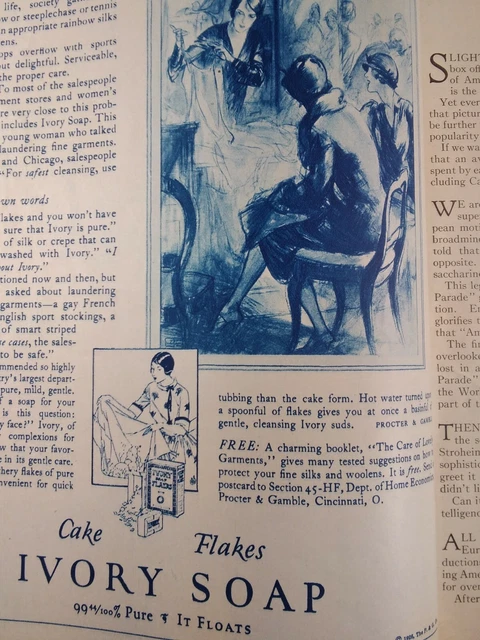 PROCTER GAMBLE 1926 Original Ivory Soap Ad Rare VHTF Flapper Art ...