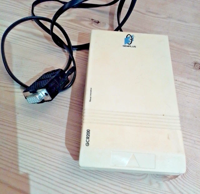 GEMPLUS GCR200 CARD reader with serial data cable £5.45 - PicClick UK