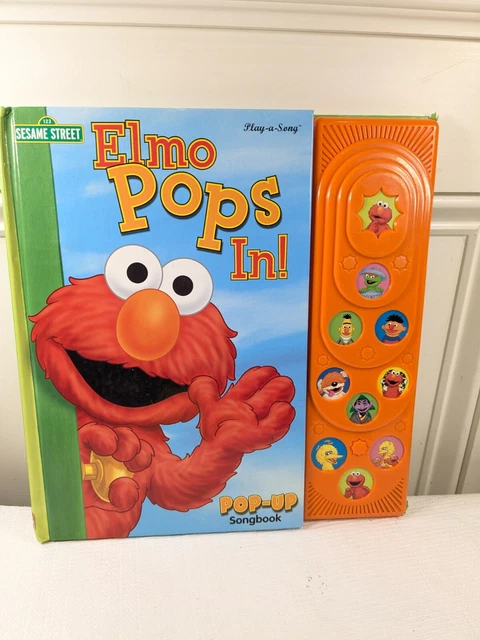 SESAME STREET ELMO POPS IN! POP UP SONG BOOK Play-a-song music pop-up ...