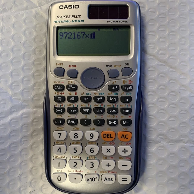 CASIO FX-115ES PLUS Scientific Calculator Natural Solar Cell Brand New ...