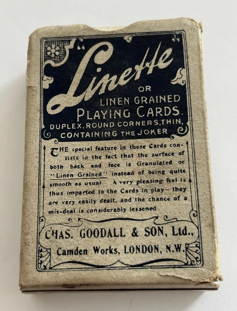 VINTAGE ‘CHAS GOODALL & Son’ Linette Playing Cards £15.00 - PicClick UK