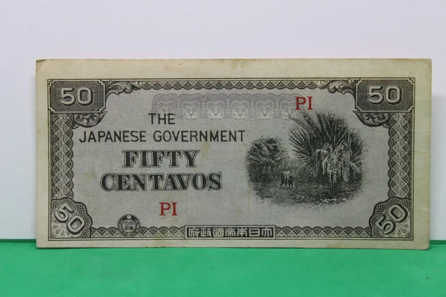 WWII JAPANESE OCCUPATION Currency 50 Centavos (#3) £2.83 - PicClick UK