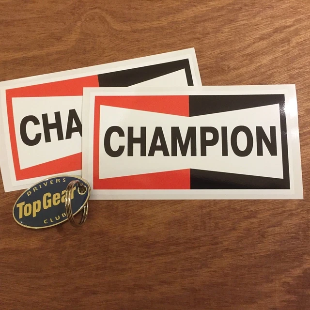 CHAMPION CLASSIC RETRO Vintage Old Style Car Stickers Decals 128mm £3. ...
