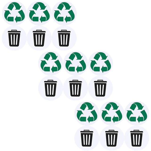 PVC SELF ADHESIVE Recycling Stickers Garbage Classification Sign £13.78 ...