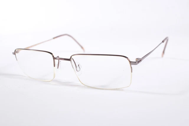 STEPPER EYEGLASSES SI-4105 Unisex Gold Semi-Rimless Titanium Glasses ...