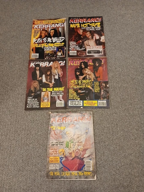 KERRANG MAGAZINE BUNDLE - 5 issues Nov-Dec 1989 £9.73 - PicClick UK