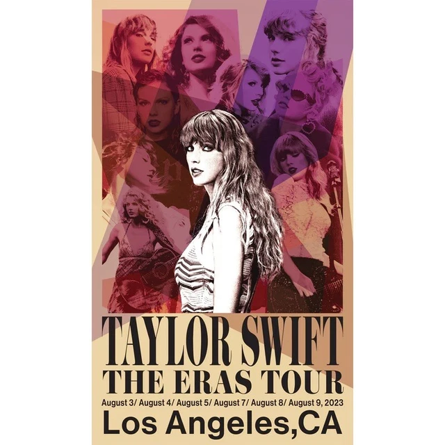 OFFICIAL TAYLOR SWIFT The Eras Tour Concert Poster Sofi 2023 Los ...