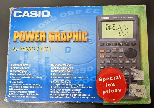 CASIO FX-7 400G PLUS POWER GRAPHIC Calculator £3.75 - PicClick UK
