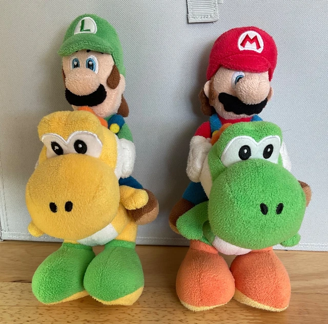 SUPER MARIO WITH Green Yoshi & Luigi With Yellow Yoshi Soft Plush Toys ...