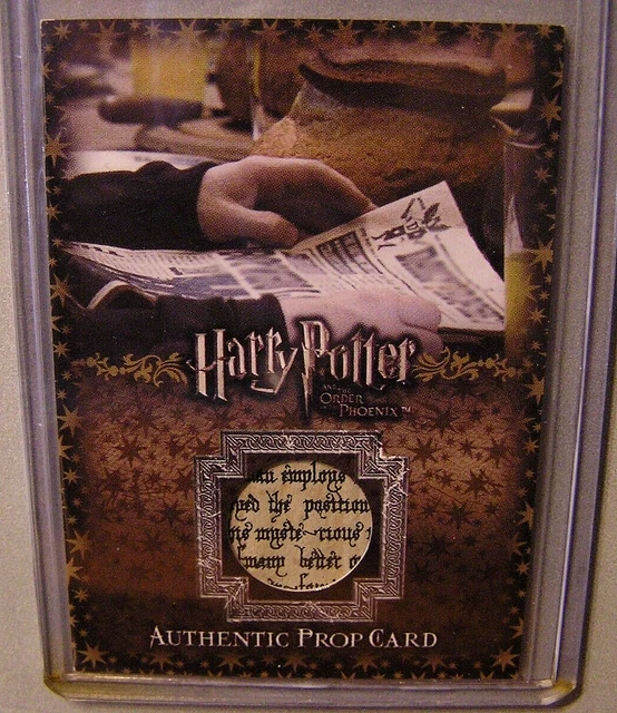 HARRY POTTER-SCREEN USED-POA-RELIC-CINEMA-MOVIE-PROP Card-The Marauder ...