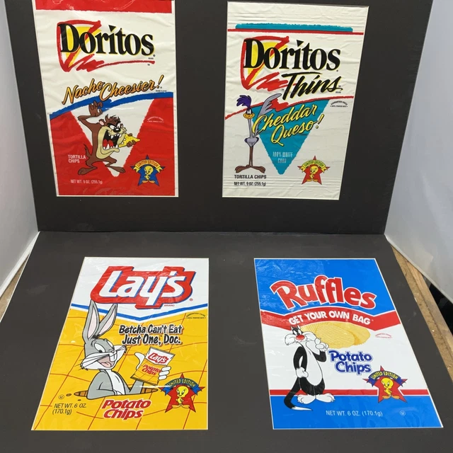 VINTAGE LAYS POTATO Chips Doritos Ruffles Looney Tunes Bugs Sylvester ...