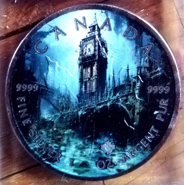 1OZ SILBER MAPLE Leaf After Mankind London, Auflage 100 Stück, Canada 6 ...