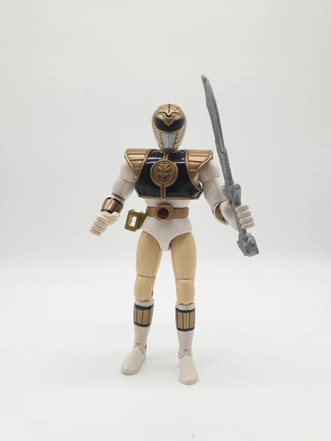 POWER RANGERS BANDAI MMPR Talking White Ranger 8'' 1995 komplett EUR 19 ...