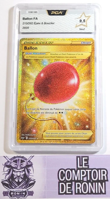 CARTE POKÉMON BALLON 213/202 Gold EB01 EB1 Epee et Bouclier FR PCA 9.5 ...