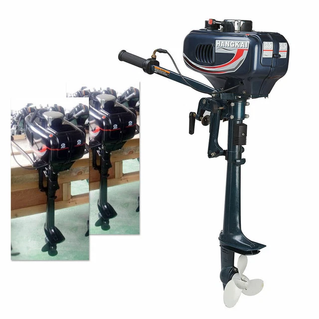 2 STROKE 3.5 HP Heavy Duty Outboard Motor 2500W Water Cooled Fishing ...