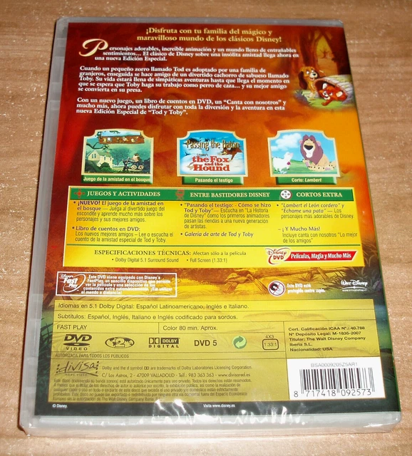 TOD Y TOBY Classique Disney N°24 DVD Neuf Scellé Animation R2 EUR 31,46 ...