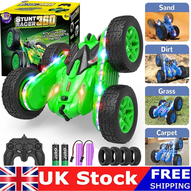 360° RC STUNT Car Remote Control 2.4G LED Light Double Sided Off-Road ...