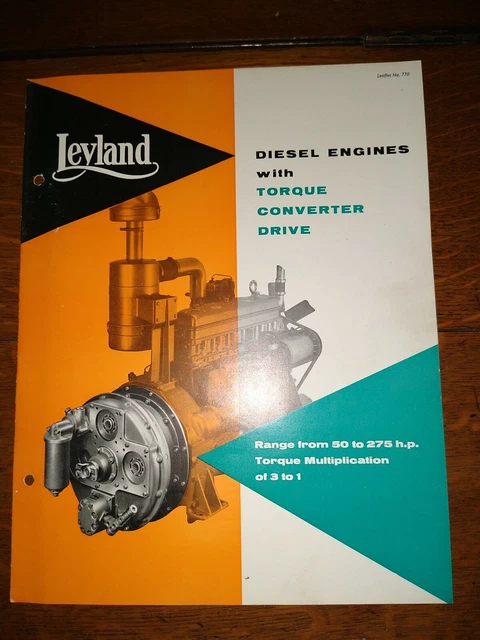 VINTAGE LEYLAND DIESEL engine torque converter drive 50- 275hp ...