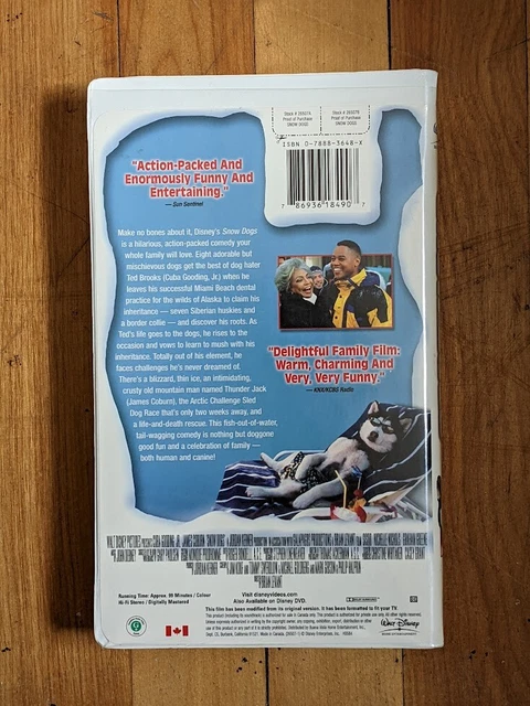 SNOW DOGS (VHS, 2002) Walt Disney Clam Shell Cuba Gooding $4.99 ...