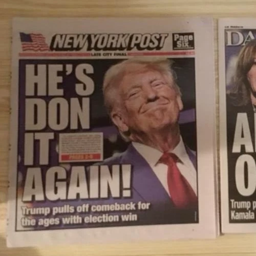 DONALD TRUMP WINS 2024 Election Kamala Harris Newspaper NY Post 11/6/24 ...