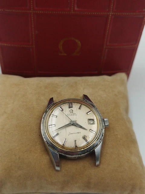 VINTAGE 1950S OMEGA Seamaster Date Automatic Gents Watch w/ Box ...